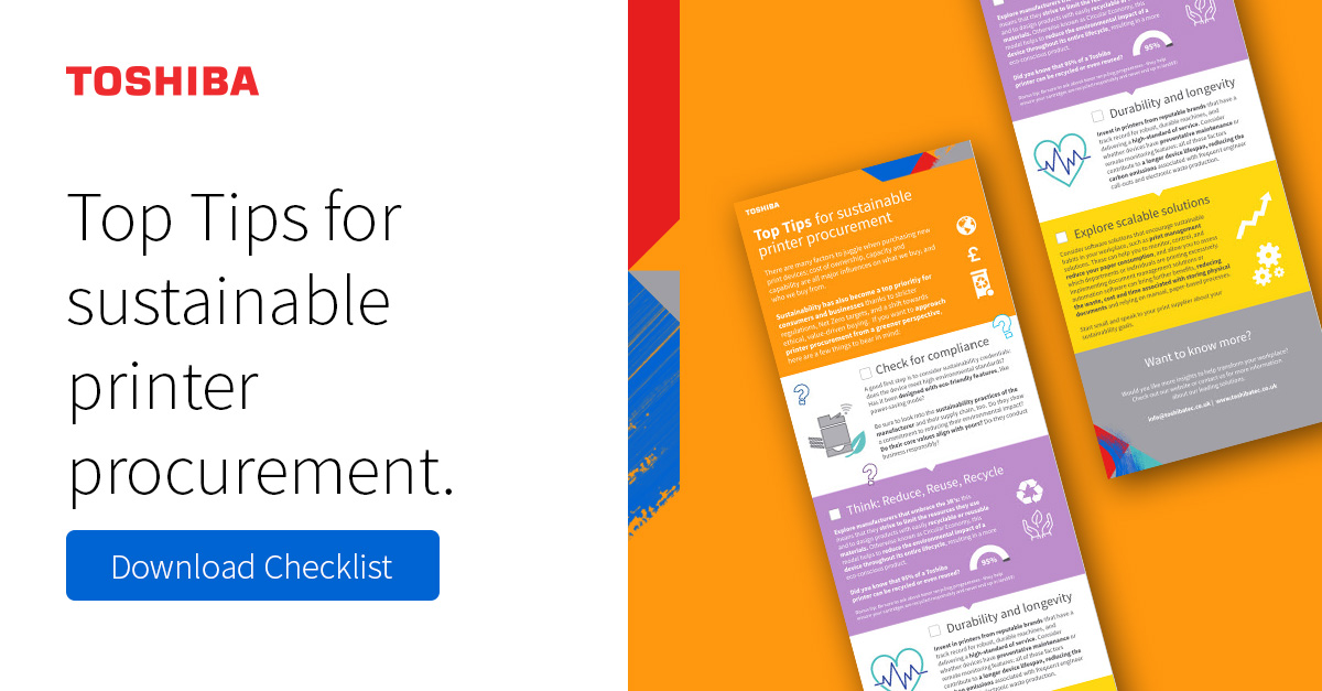 Top tips for purchasing new print devices, from a greener perspective